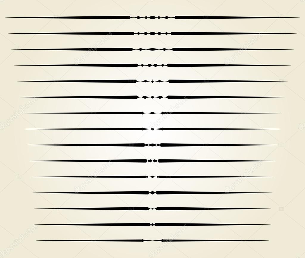 Vintage Rules Set Stock Vector by ©katya2katya 113646974