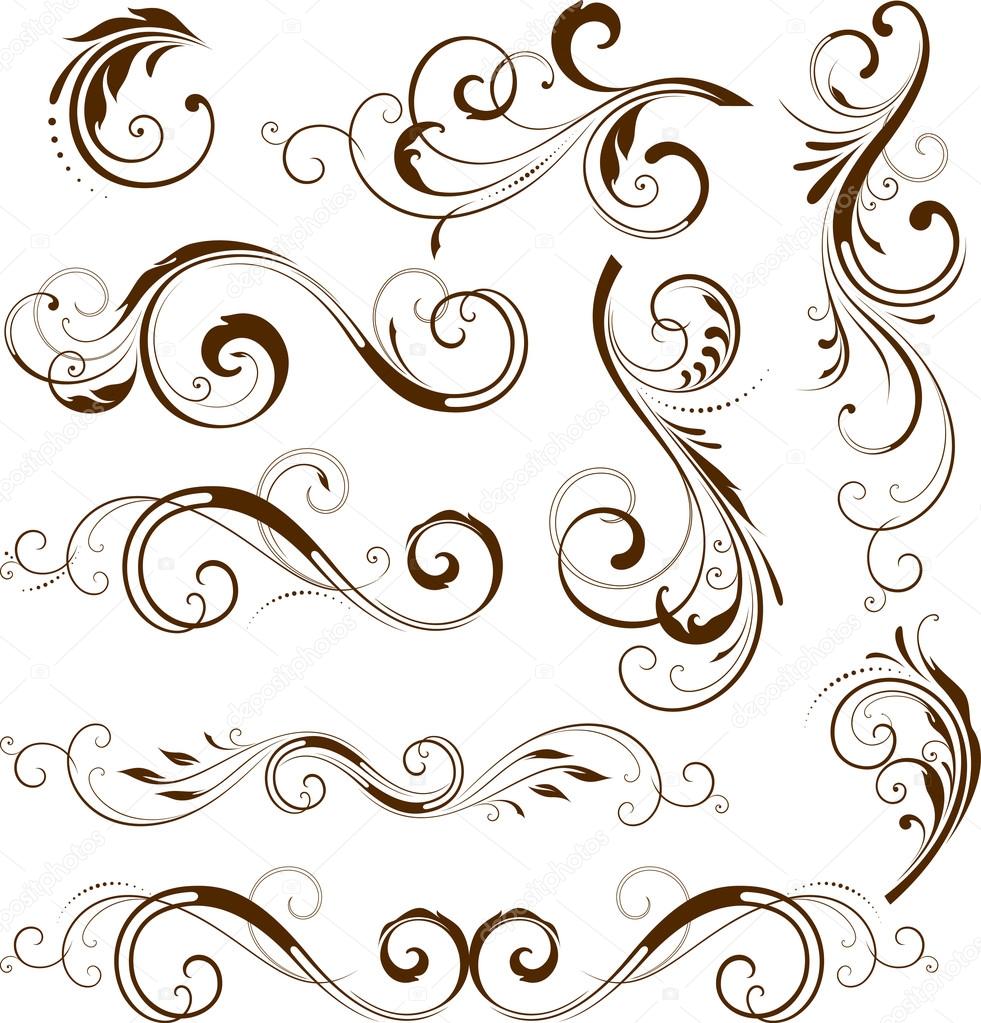 Scroll Set Vector Stock Vector Image by ©katya2katya #115034802