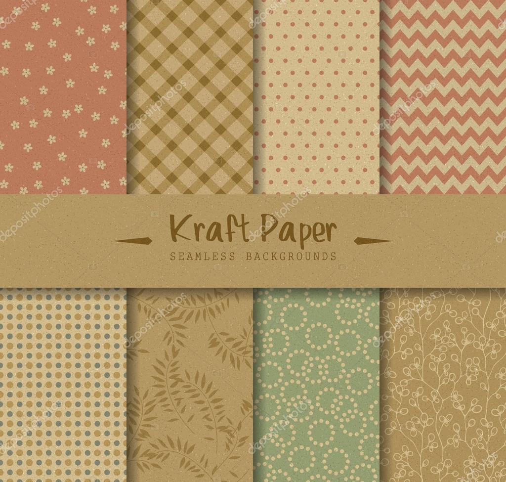 Kraft Paper Seamless Backgrounds Stock Vector Image by ©katya2katya ...