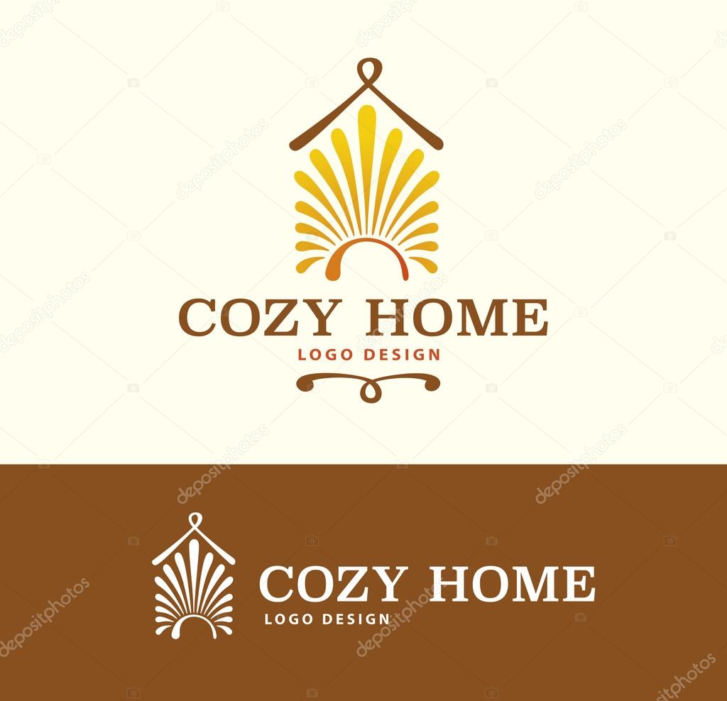 Logo Cozy Home on light and dark color Stock Vector Image by ...