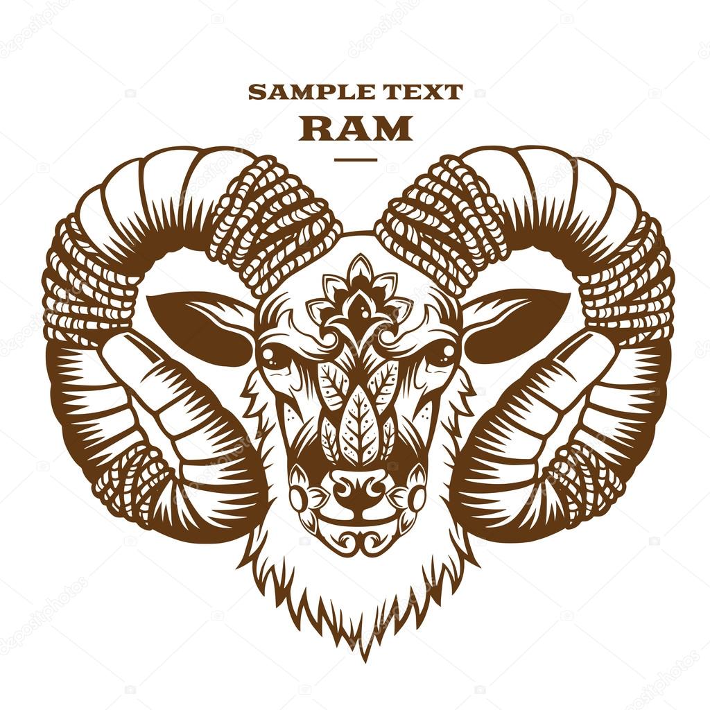 Vector Illustration Ram. Decorative graphics Stock Vector Image by ...