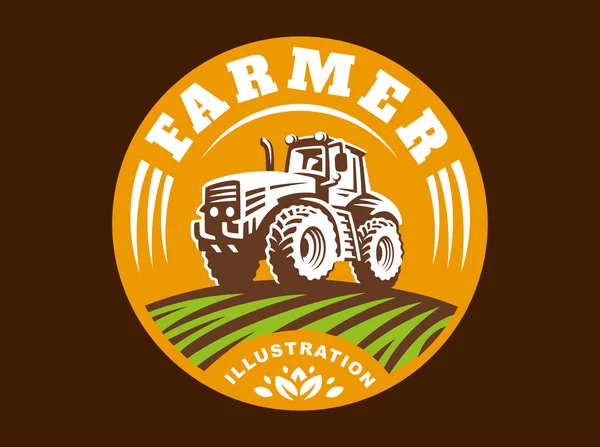 Tractor logo illustration, emblem design Stock Vector Image by ...