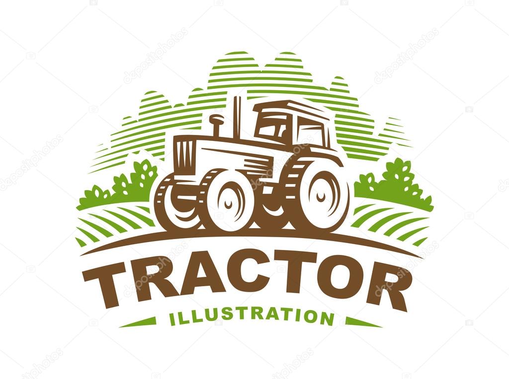 Tractor logo illustration, emblem design Stock Vector Image by ...