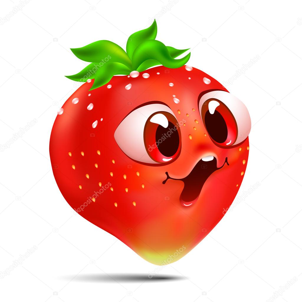 fresa de divertidos dibujos animados — Vector de stock © laduhis72 ...