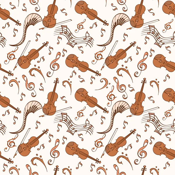 Seamless modern violins pattern — Stock Vector © mespilia #114366666