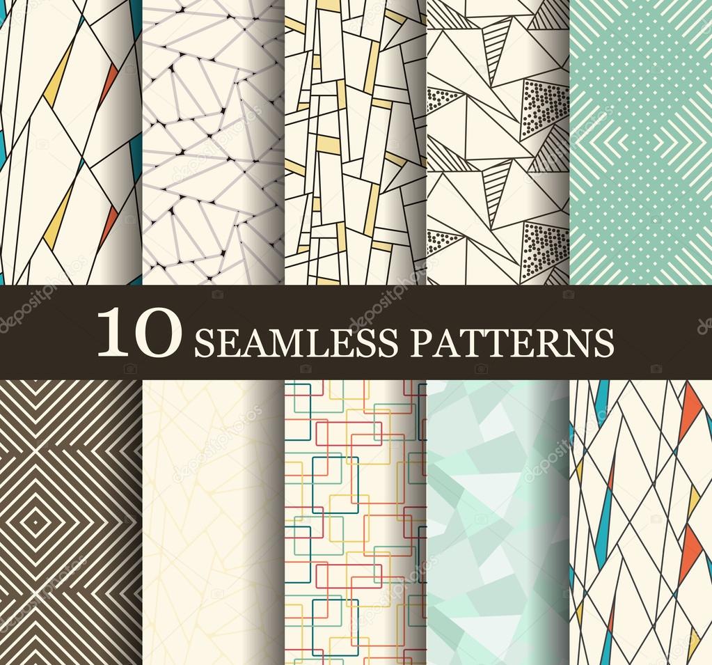 Set of retro seamless patterns Stock Vector Image by ©mespilia #114368342