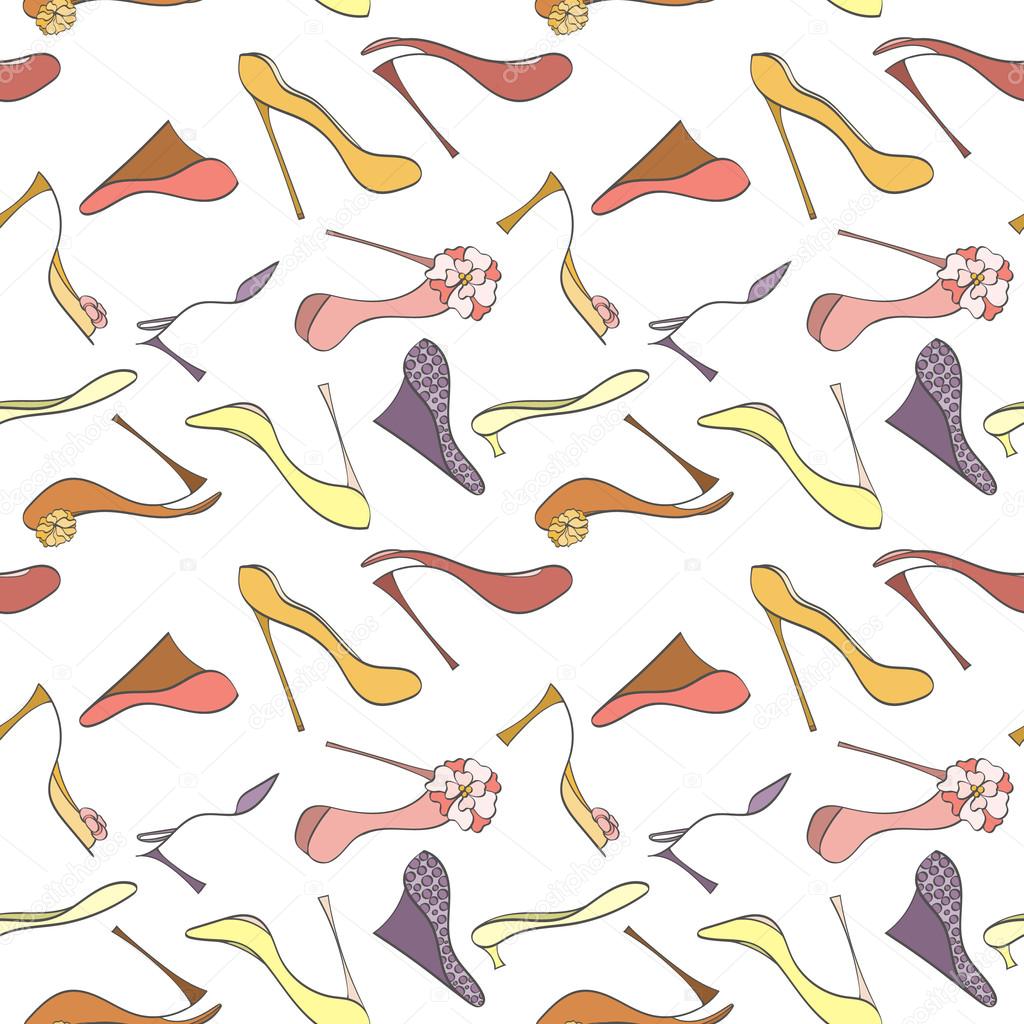 Seamless shoes pattern Stock Vector by ©mespilia 116403656