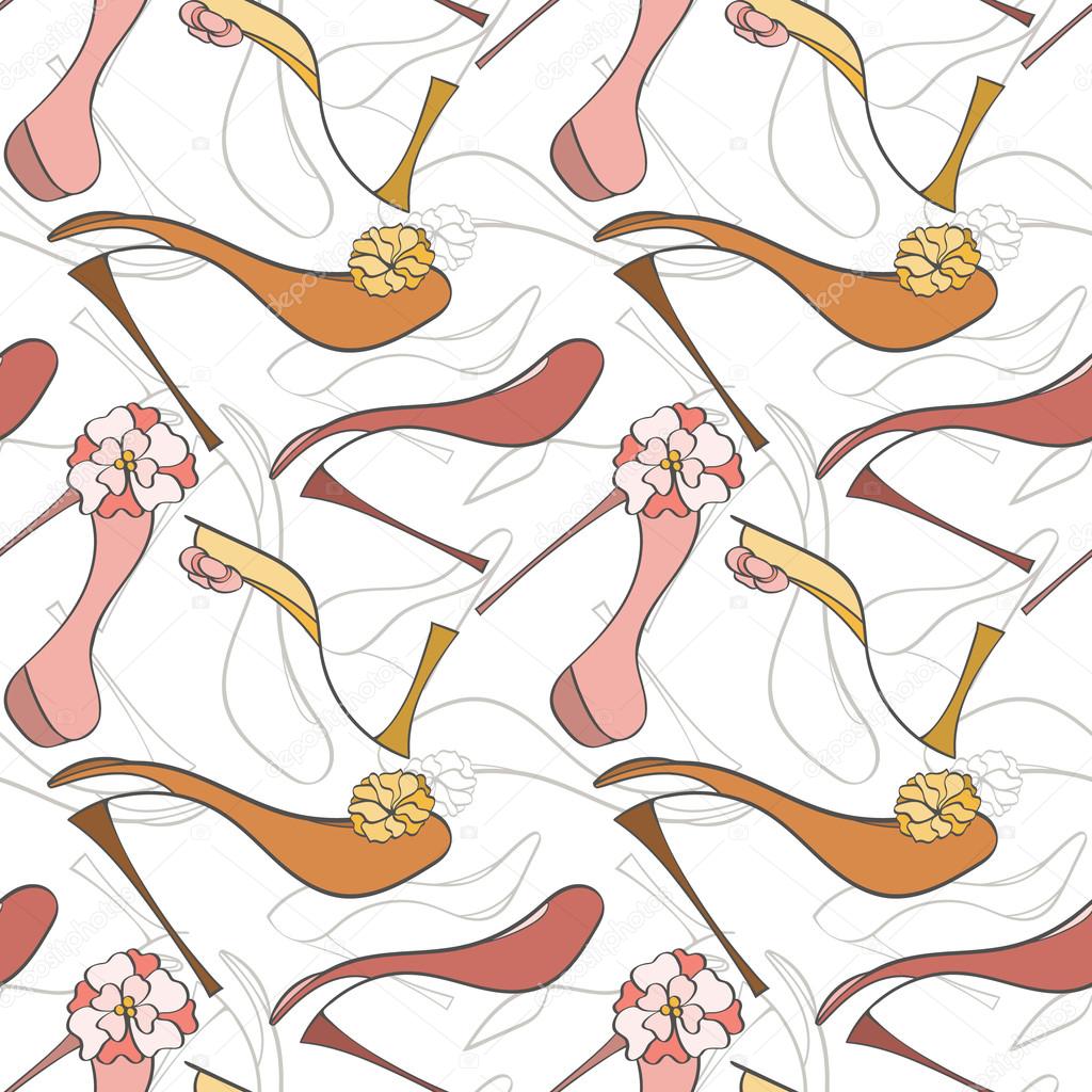Seamless shoes pattern Stock Vector Image by ©mespilia #116404084