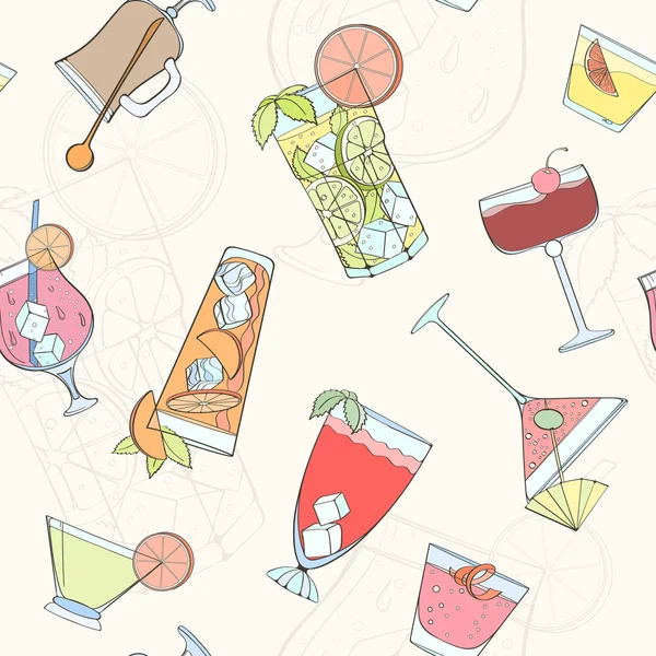 Seamless cocktail pattern Stock Vector Image by ©mespilia #116417230