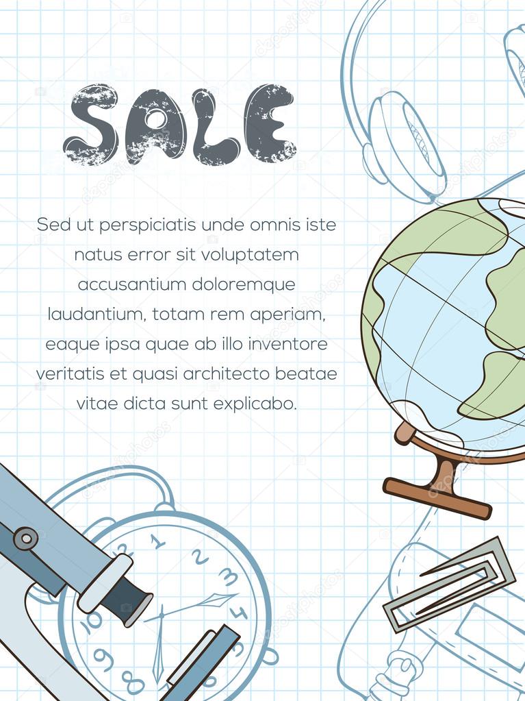 Back to school invitation card Stock Vector Image by ©mespilia #119576734