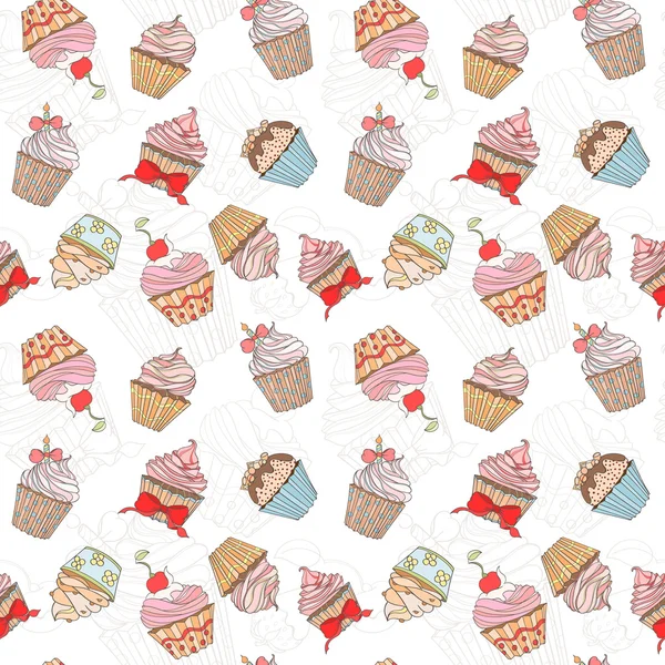 Cupcakes Seamless Pattern ⬇ Vector Image by © melindula | Vector Stock ...