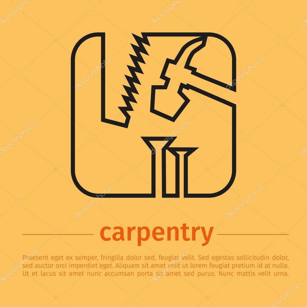 Herramientas para icono de carpintería Vector de stock #124965774 de ...