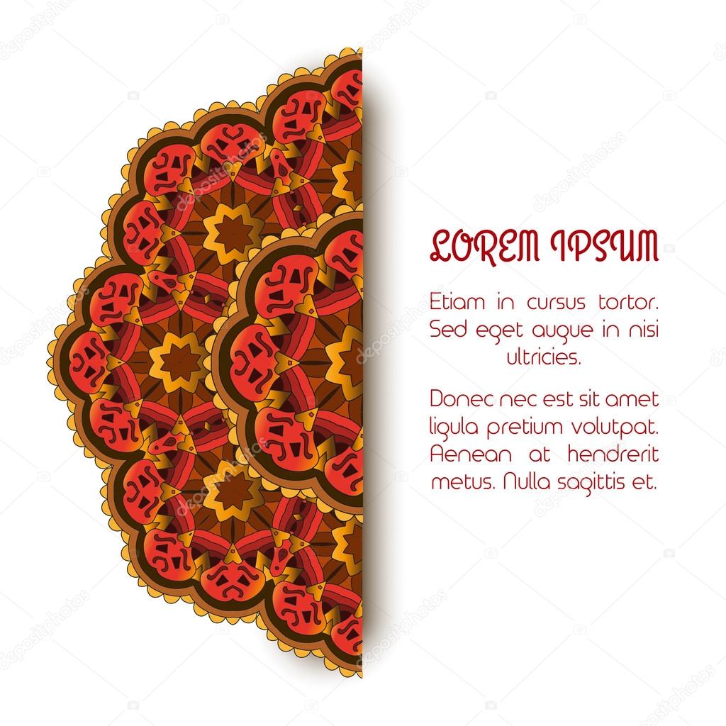 Card with round pattern Stock Vector Image by ©kunststudio #124966998