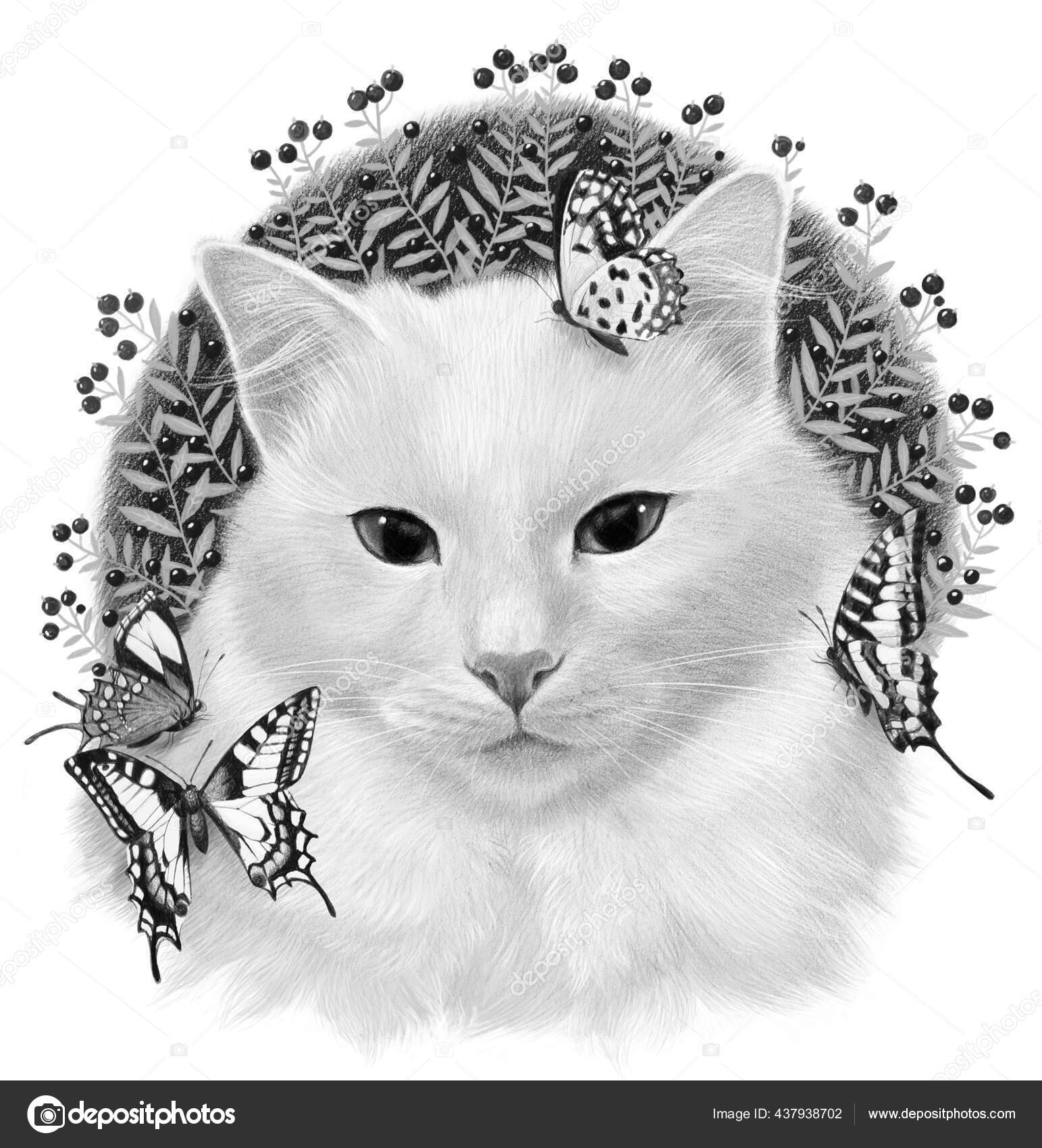 Dibujo De Gato Realista A Color 14,368 Imágenes, Fotos De Stock,