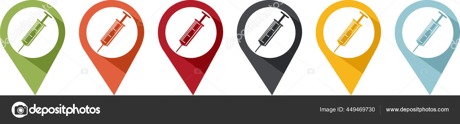 Coloured Pins Syringes Needles Stock Vector Image by ©ccile.ducrot ...