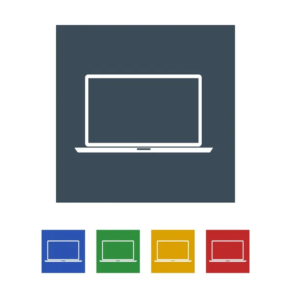 Laptop vector illustration icon isolated on white background — Stock ...