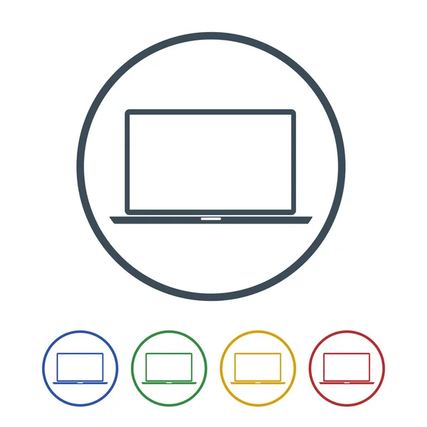 Laptop vector illustration icon isolated on white background — Stock ...
