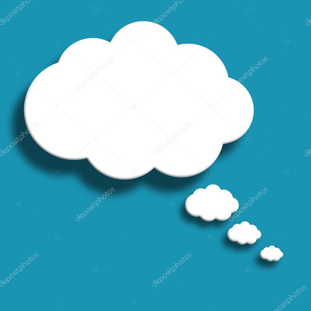 Think cloud background, Blank cloud image — Stock Photo © gooddesign10 ...