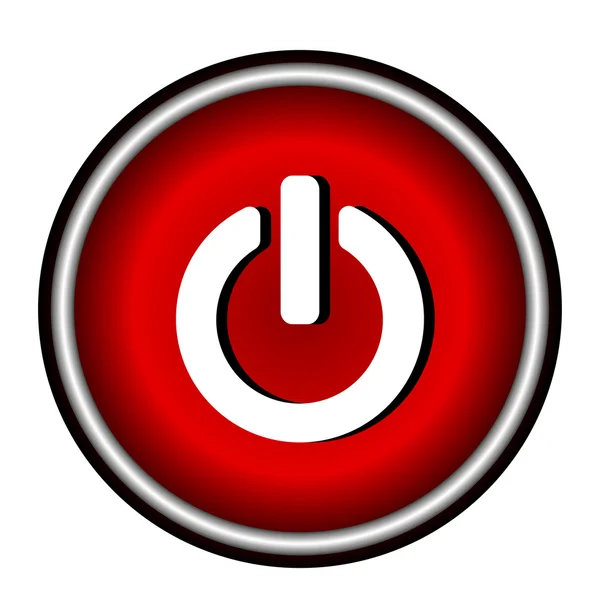 Logo red circle with white | Power red circle logo — Stock Vector ...