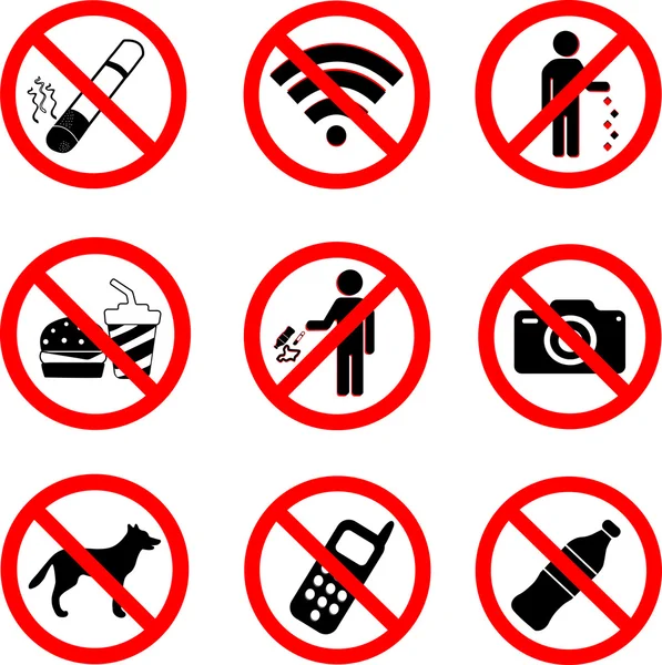 conjunto de signos de prohibici n, s mbolos vectoriales 2024