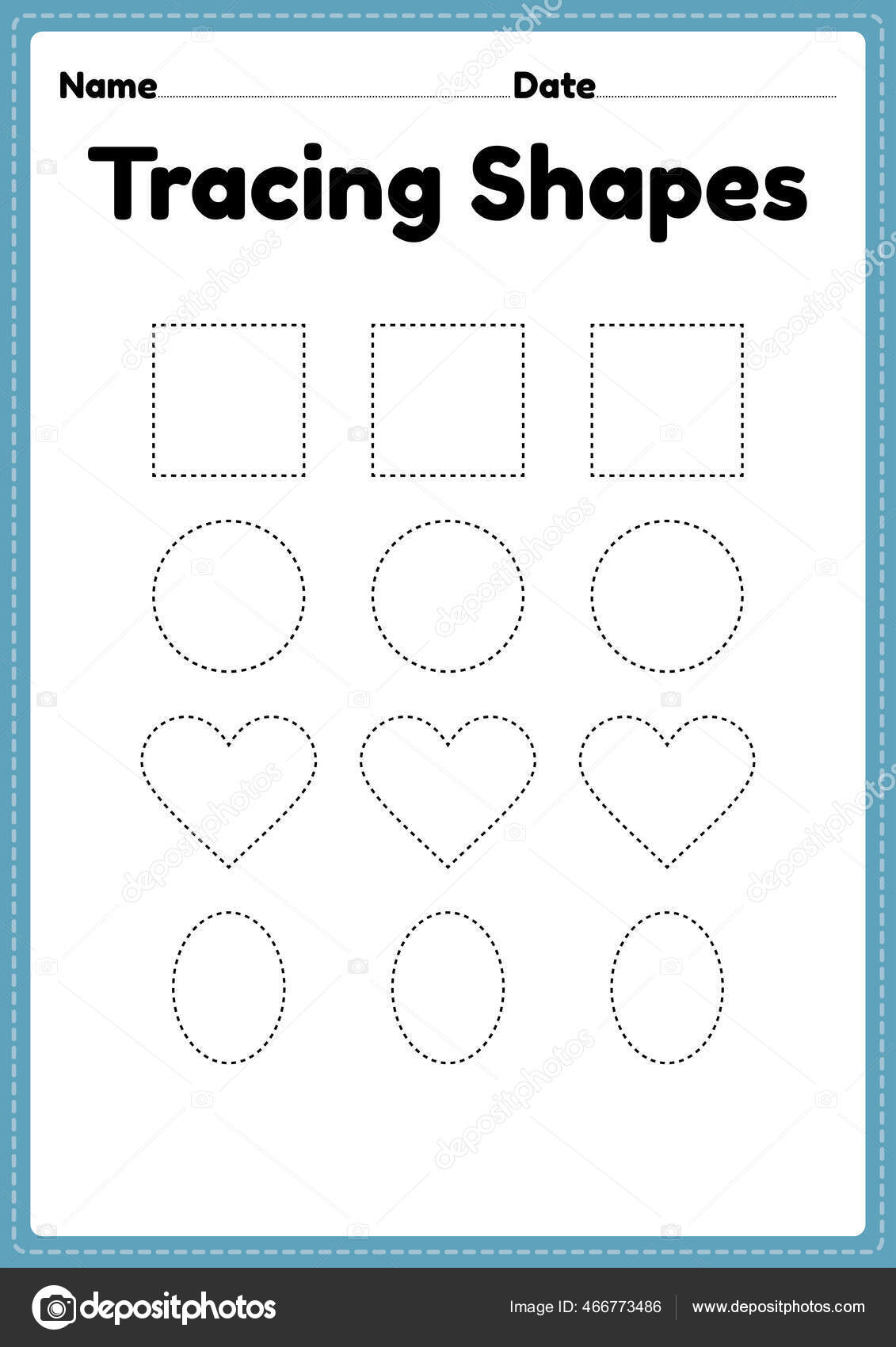Trace Shapes Worksheets