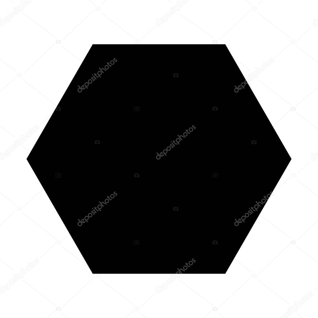 Icono de vector de símbolo de forma hexágono para el diseño gráfico ...