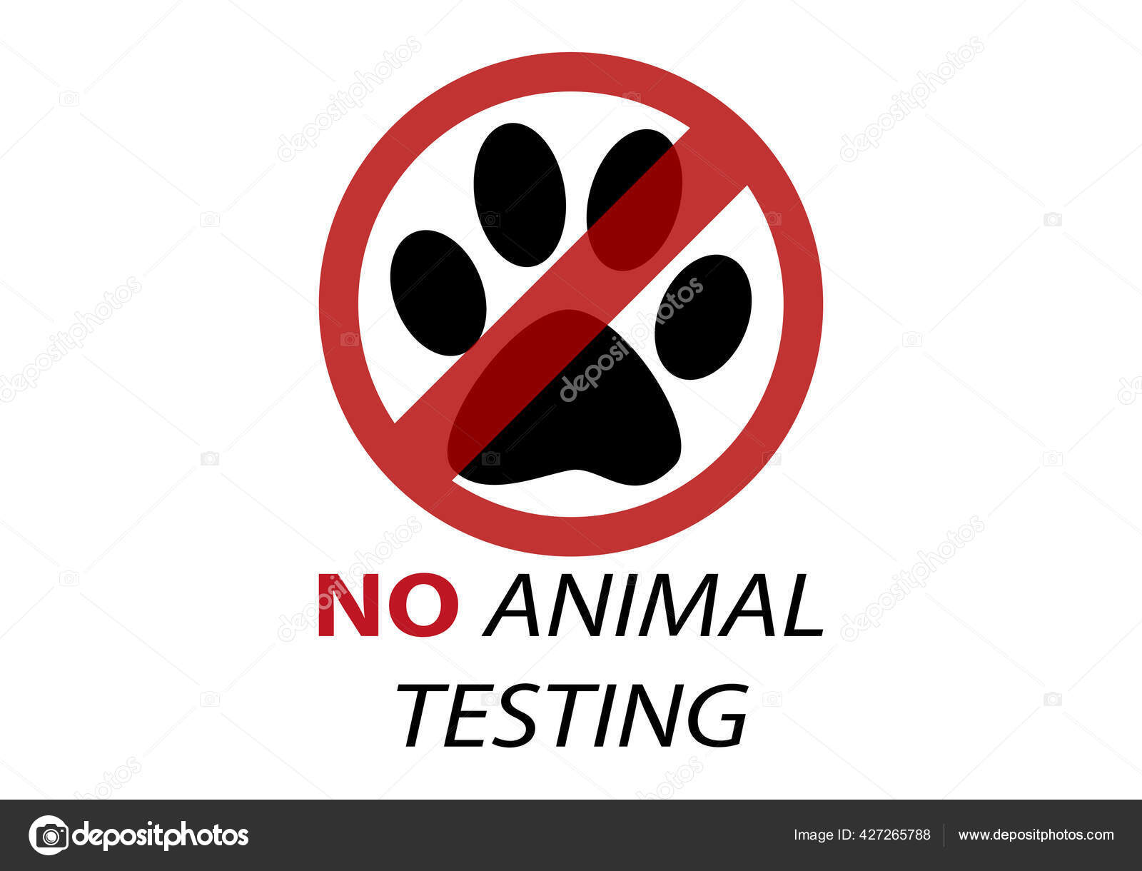 Animal Testing White Background Stock Vector by ©Gabrieuskal 427265788