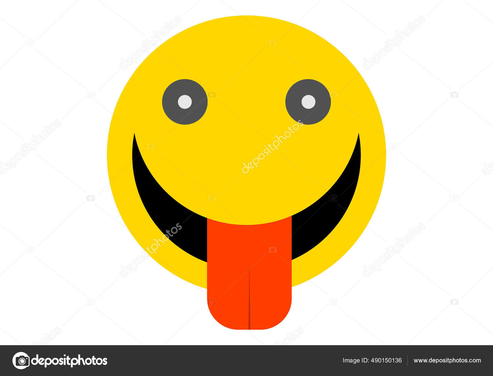 Emoticon Tongue Sticking Out Happiness Stock Illustration by ...