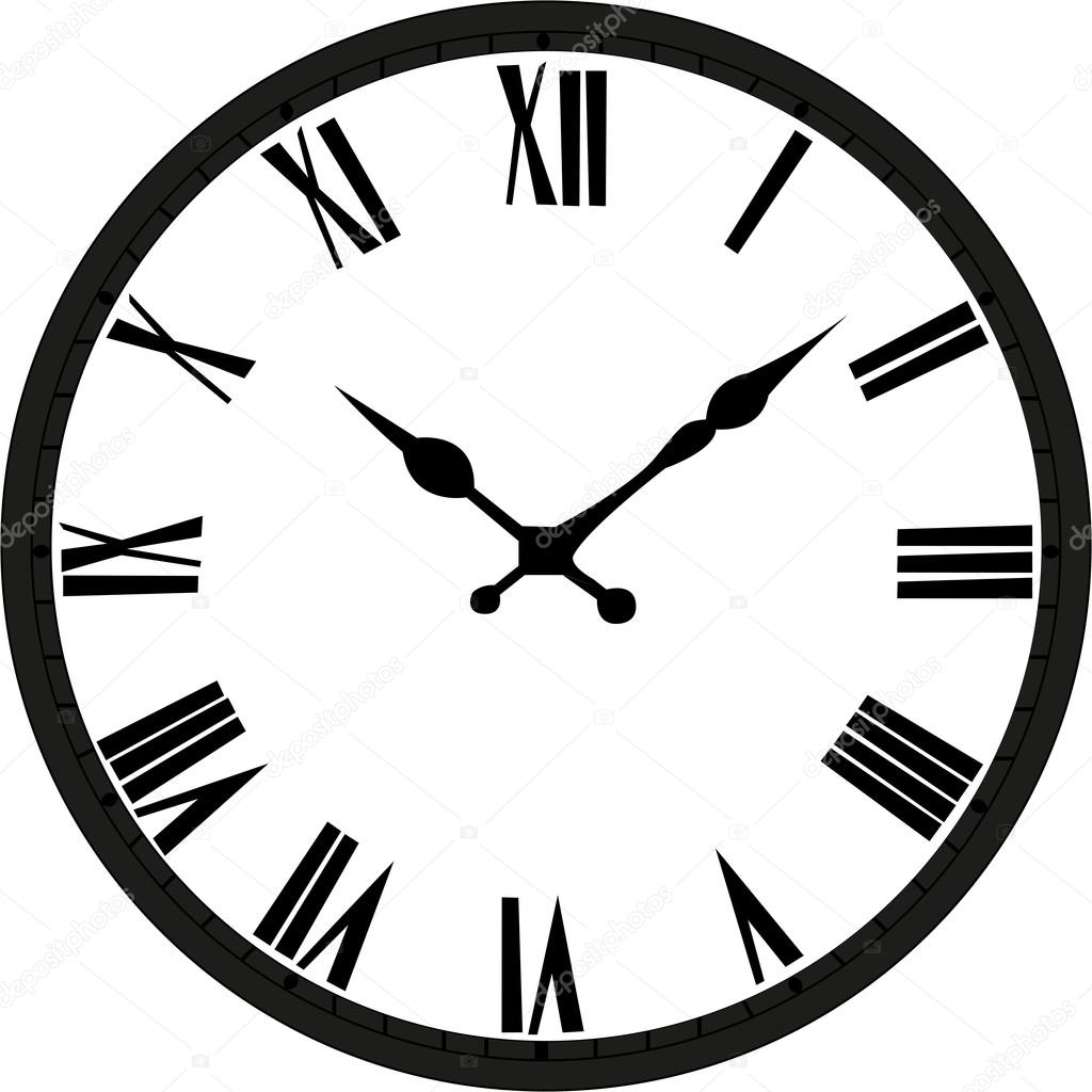 Clock vector silhouette — Stock Vector © andrewl567 #121236034