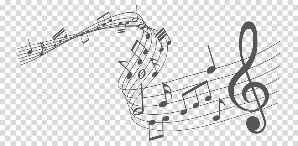 Nota Musical Fondo Transparente