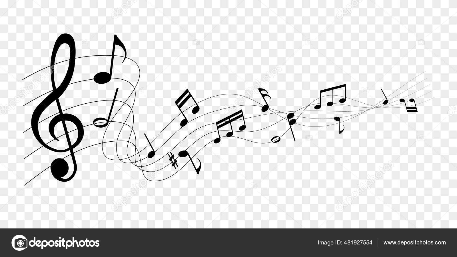 Nota Musical Blanca Fondo Transparente