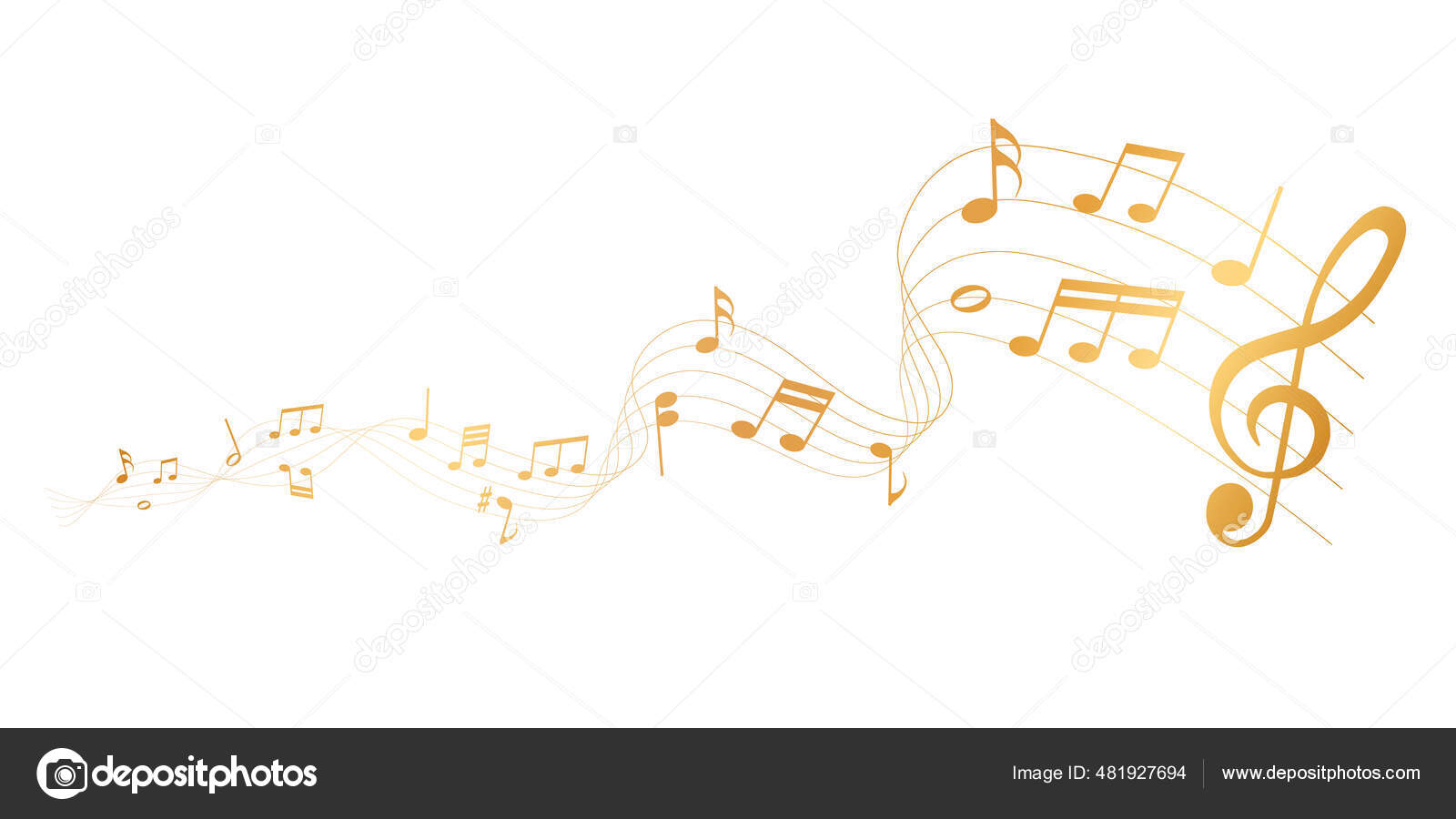 Partition Vectorielle Notes Musique Mélodie Sur Fond Transparent ...