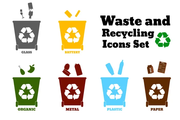 Big colorful containers for recycling waste sorting - plastic, glass ... Big colorful containers for recycling waste sorting - plastic, glass ...
