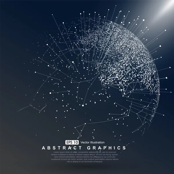 World map point, line, composition, representing the global, Global ...