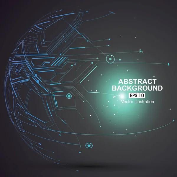 Point, line, surface composition of abstract graphics, infographics ...