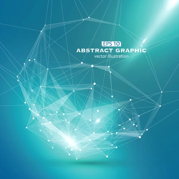 Point, line, surface composition of abstract graphics, infographics ...