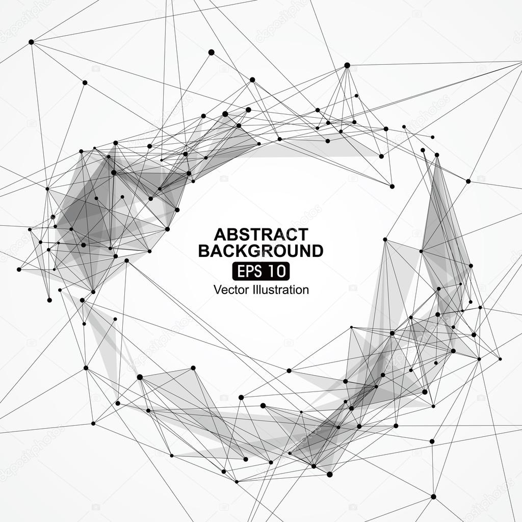 Dot, line and surface consisting of abstract graphics. Stock Vector ...