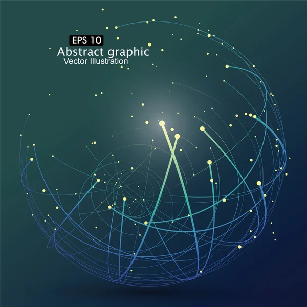 Point, line, surface composition of abstract graphics, infographics ...