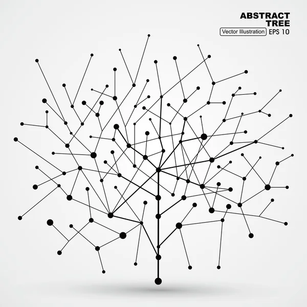 Of points and lines of trees, abstract graphics. Stock Vector Image by ...