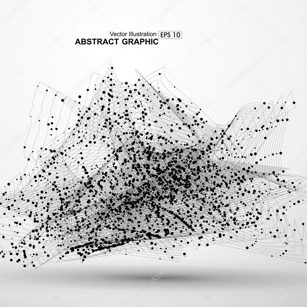 Dot abstract graphics and lines formed. Stock Vector Image by ...