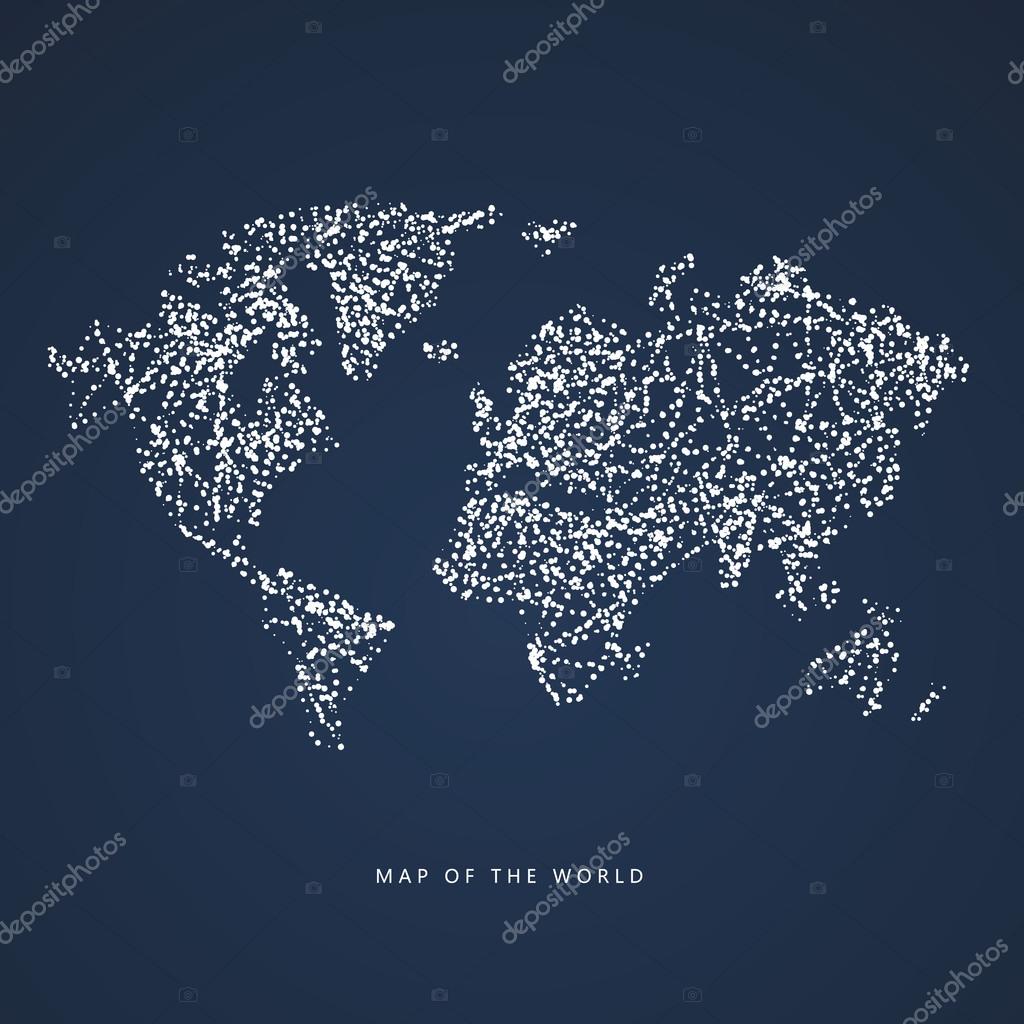 World Map dots formed. Stock Vector Image by ©Liuzishan #115797052