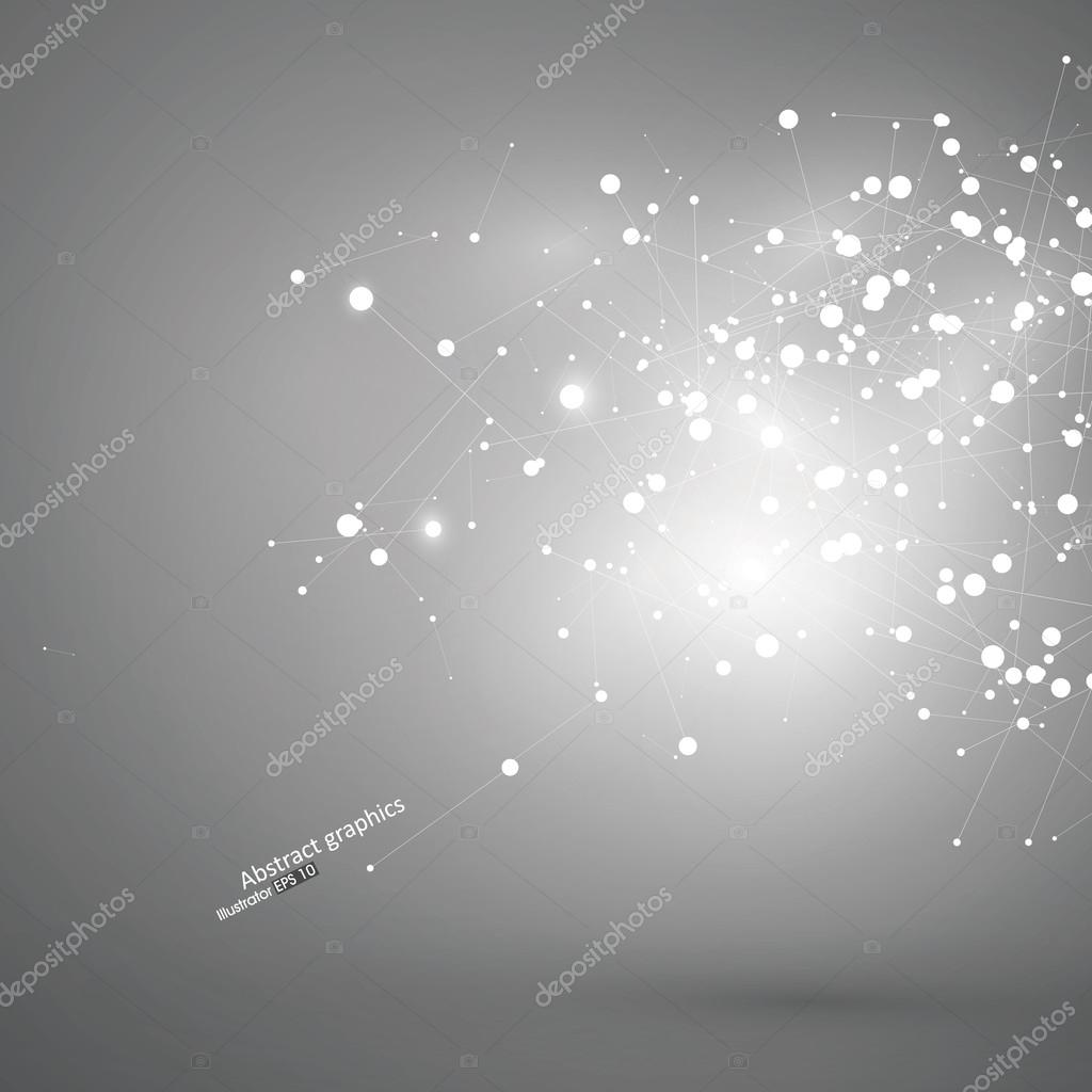 Point and line composition,abstract graphics. Stock Vector by ...