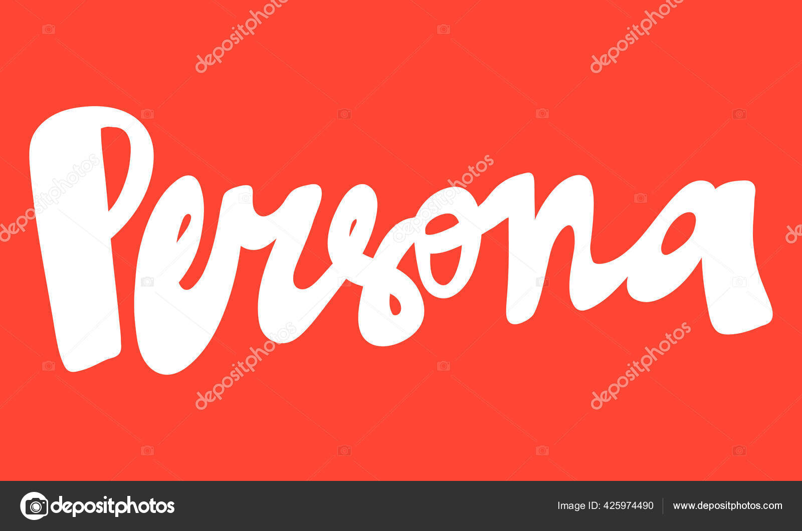 Persona. Vector hand drawn illustration with cartoon lettering. Good as ...