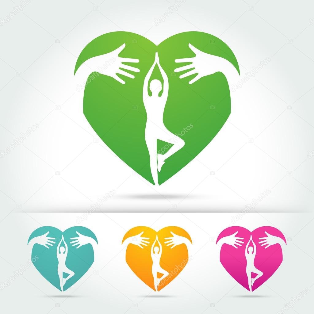 Yoga poses in heart with hug hand Stock Vector Image by ©es7sense ...