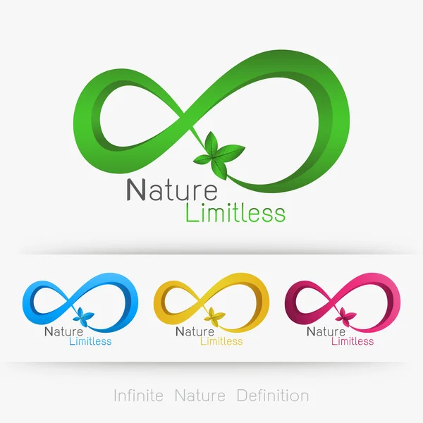 Logo infinity with leaf Stock Vector Image by ©es7sense #113744962