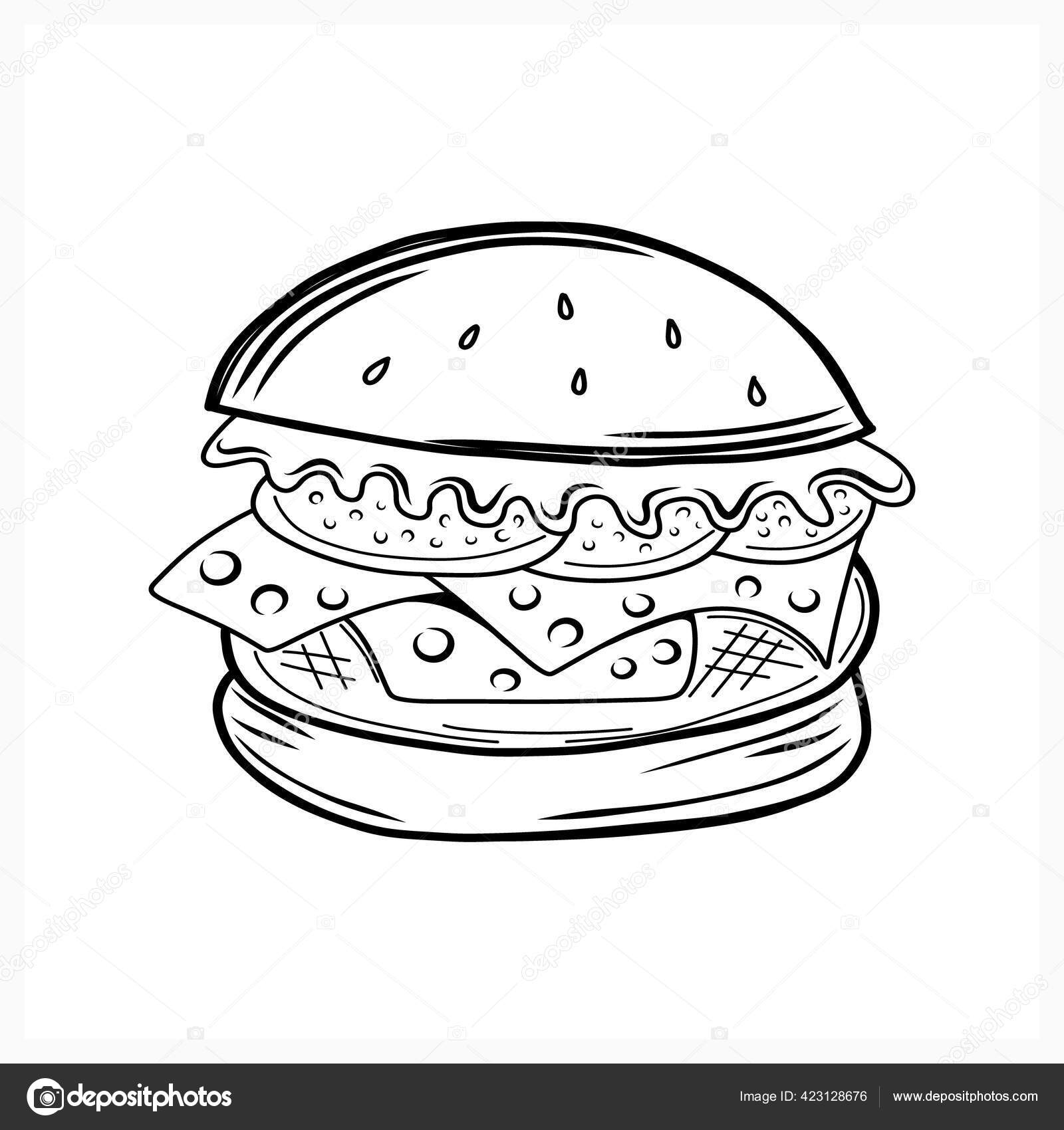 Hamburger Patty Outline