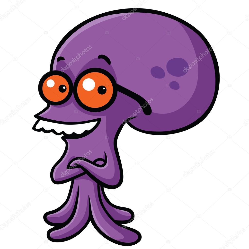 Smart Octopus Smiling Cartoon Stock Vector Image by ©doddis #124116958