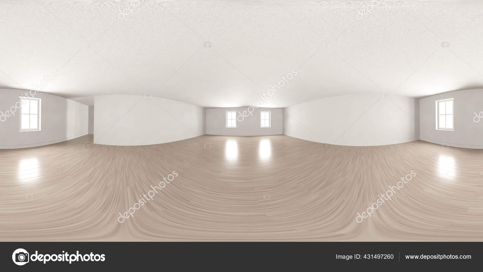 Abstract white room 360 degree panorama vr hdr style 3d render ...