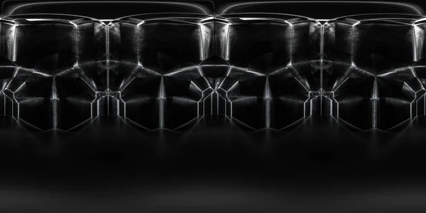 360 full spherical panorama of abstract conrete basement hall with ...