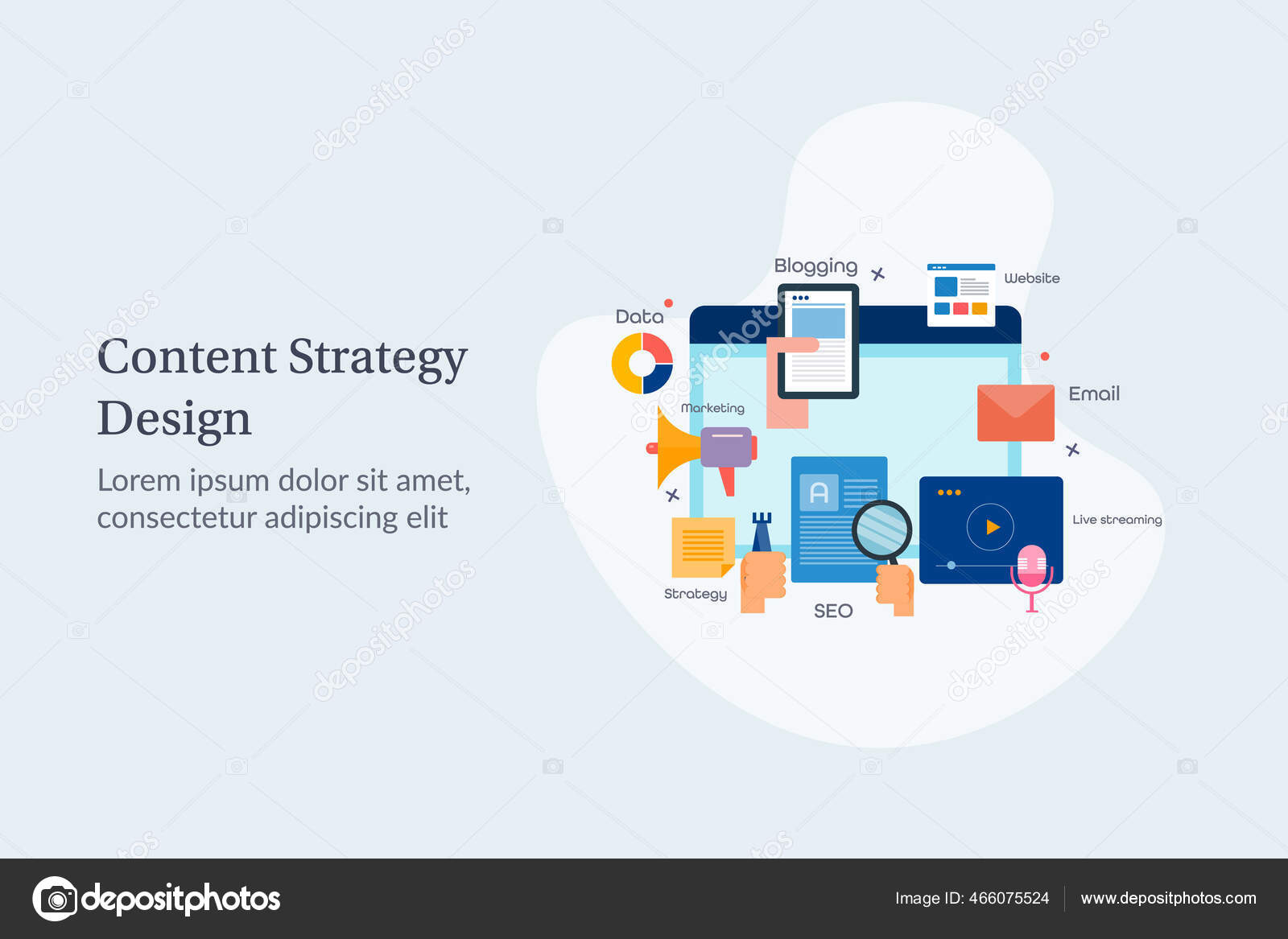 Content Marketing Strategy Blueprint Design Digital Communication ...